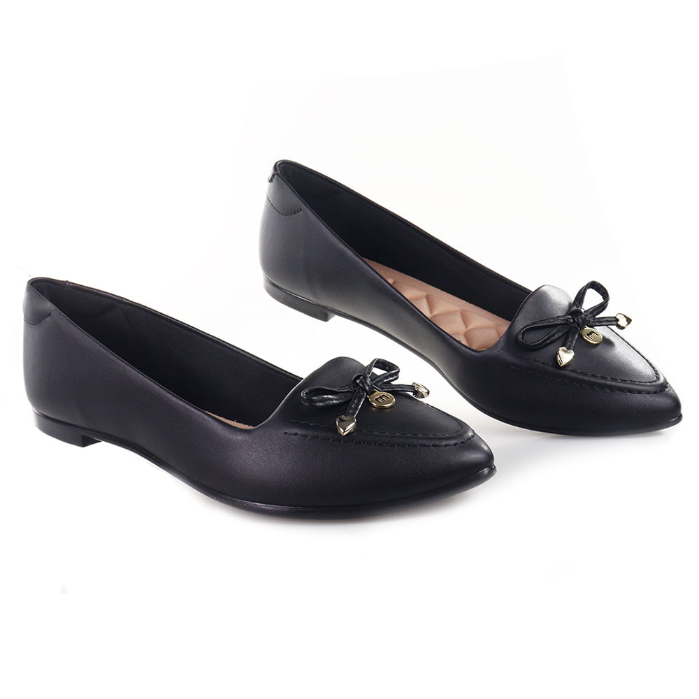 Sapato Flat Feminino Moleca - 5635863 - Flávio's Calçados